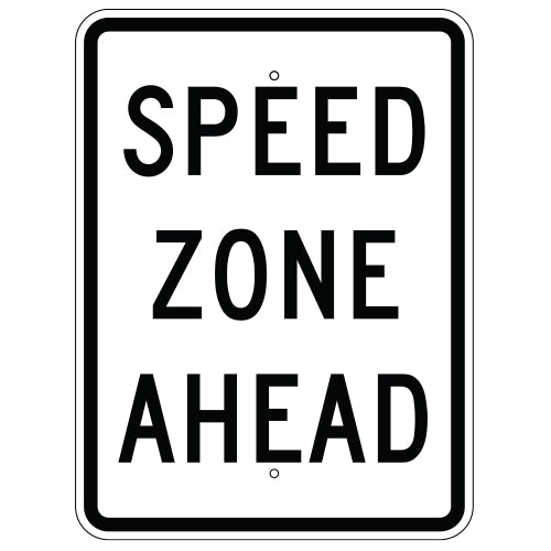 Speed Zone Ahead Sign – My Store